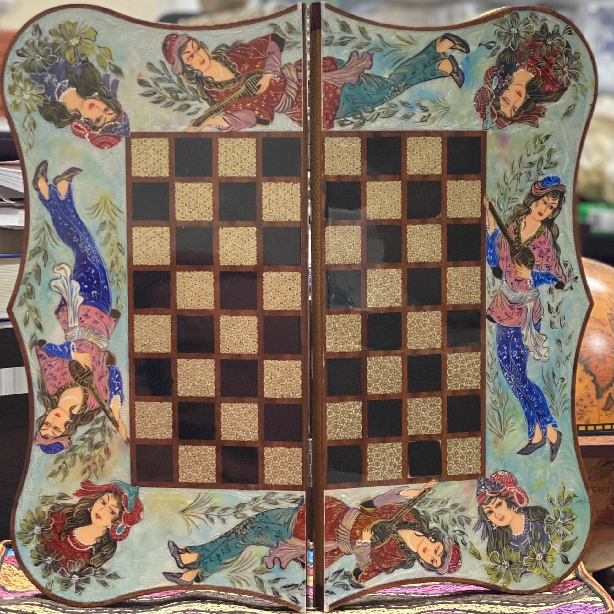 Шахматы-нарды Персидский базар "Хатам Иран", ручная работа, 50см