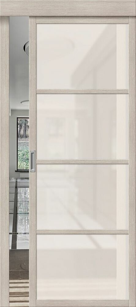 Межкомнатная Дверь с Экошпоном Bravo Твигги-11.3 Cappuccino Melinga / Magic Fog 600x2000мм (Полотно 1шт) / Браво.