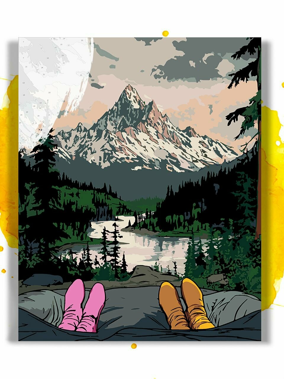 Картина по номерам на холсте Романтика в горах, 40 х 50 см