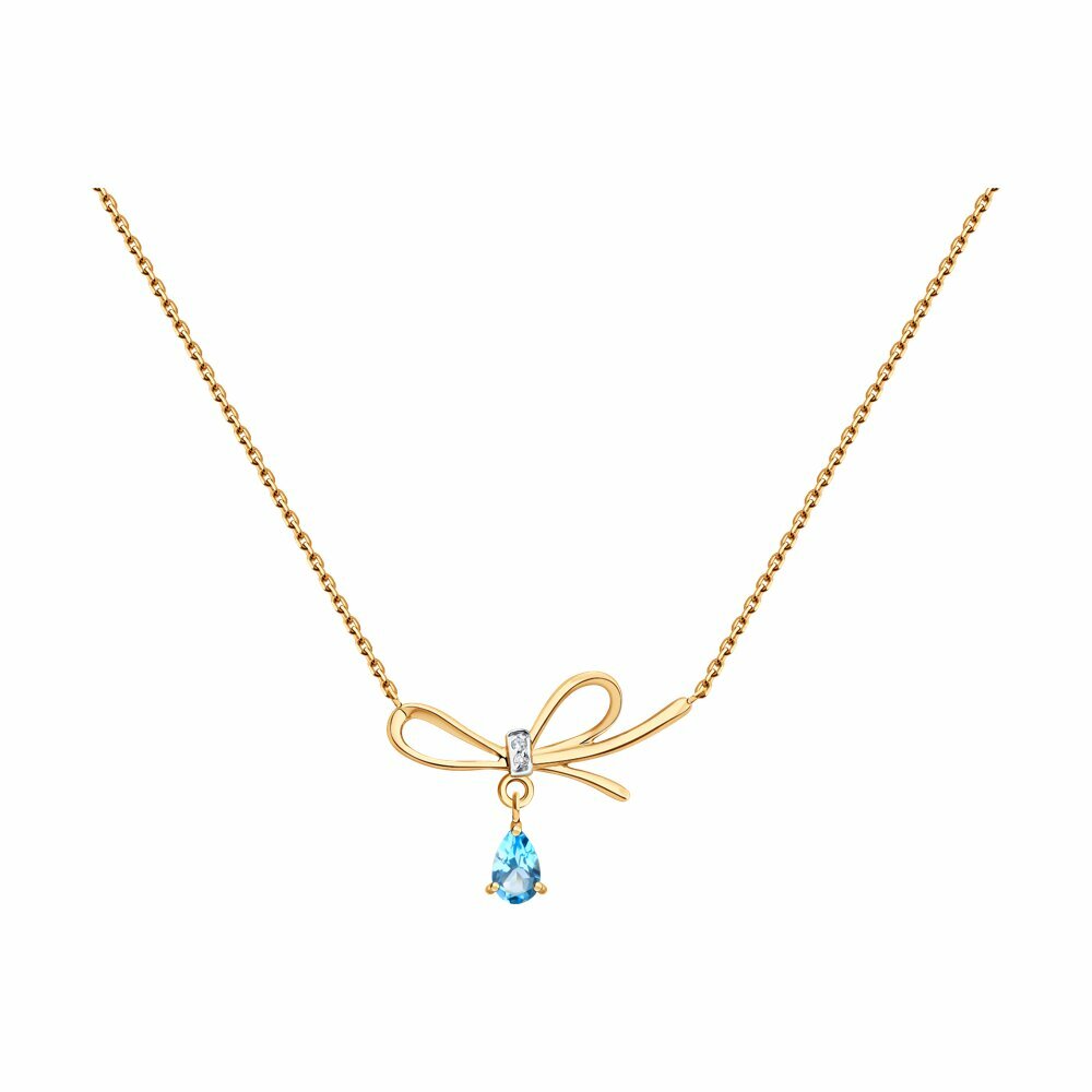 Колье, красное золото, 585 проба