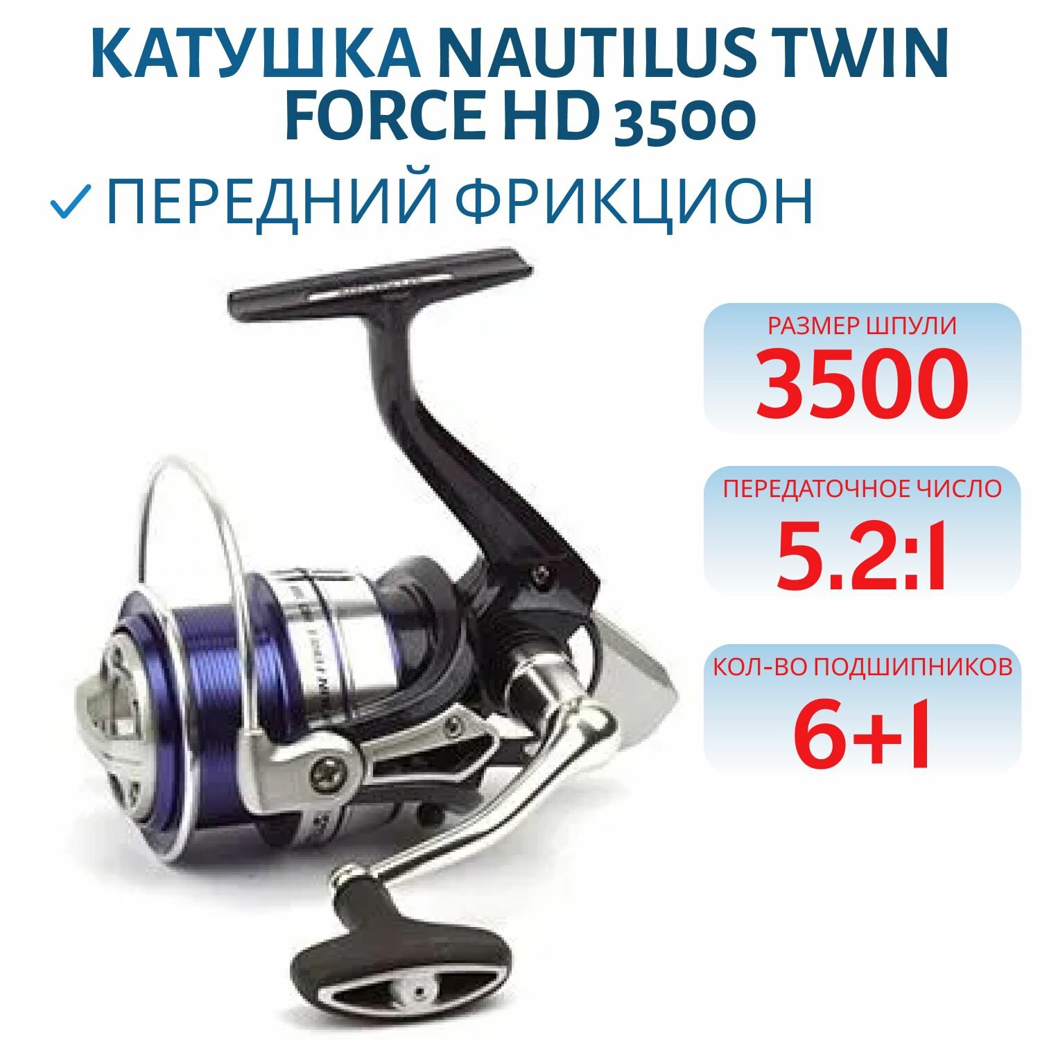 Катушка Nautilus Twin Force HD 3500