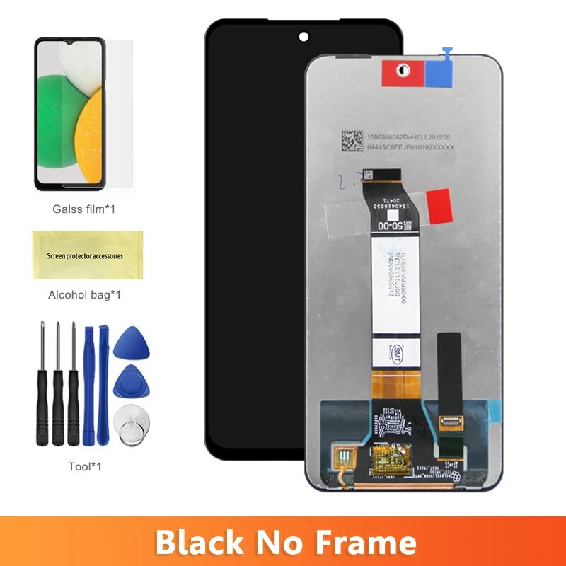ЖК-дисплей 6,5 дюйма для Xiaomi Poco M3 Pro, дигитайзер сенсорного экрана в сборе для Poco M3 Pro5G M2103K19PG M2103K19PI с рамкой Black No Frame