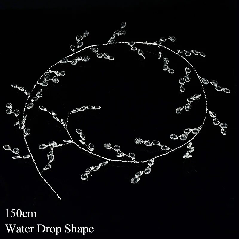 Акриловая бисерная занавеска прозрачная капля воды 100/120/150 см