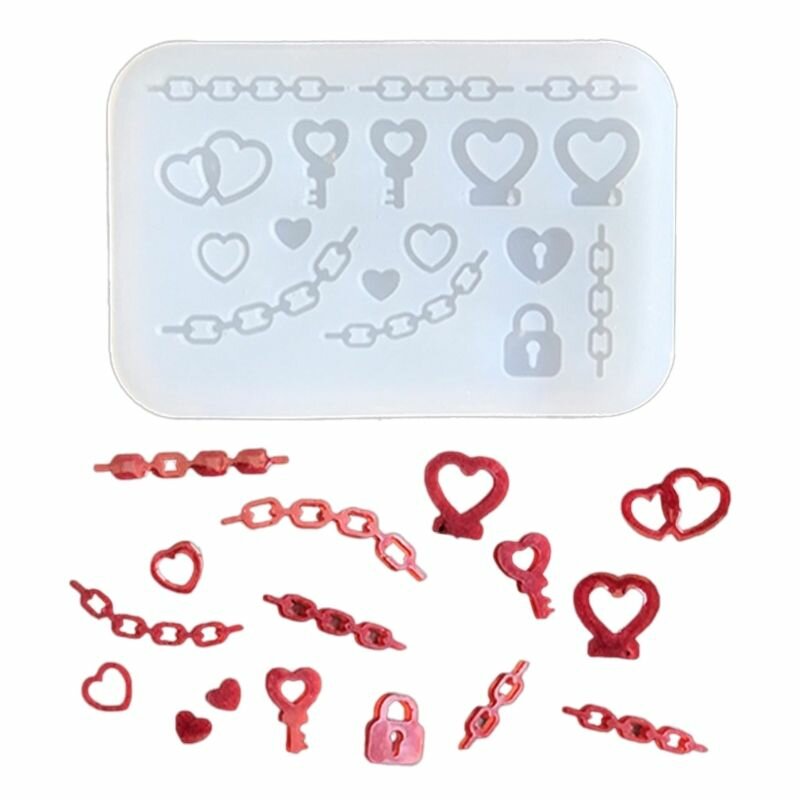 (1 шт.) Молд для аксессуаров с эффектом песчаных часов (оковы, цветные полосы) - 6