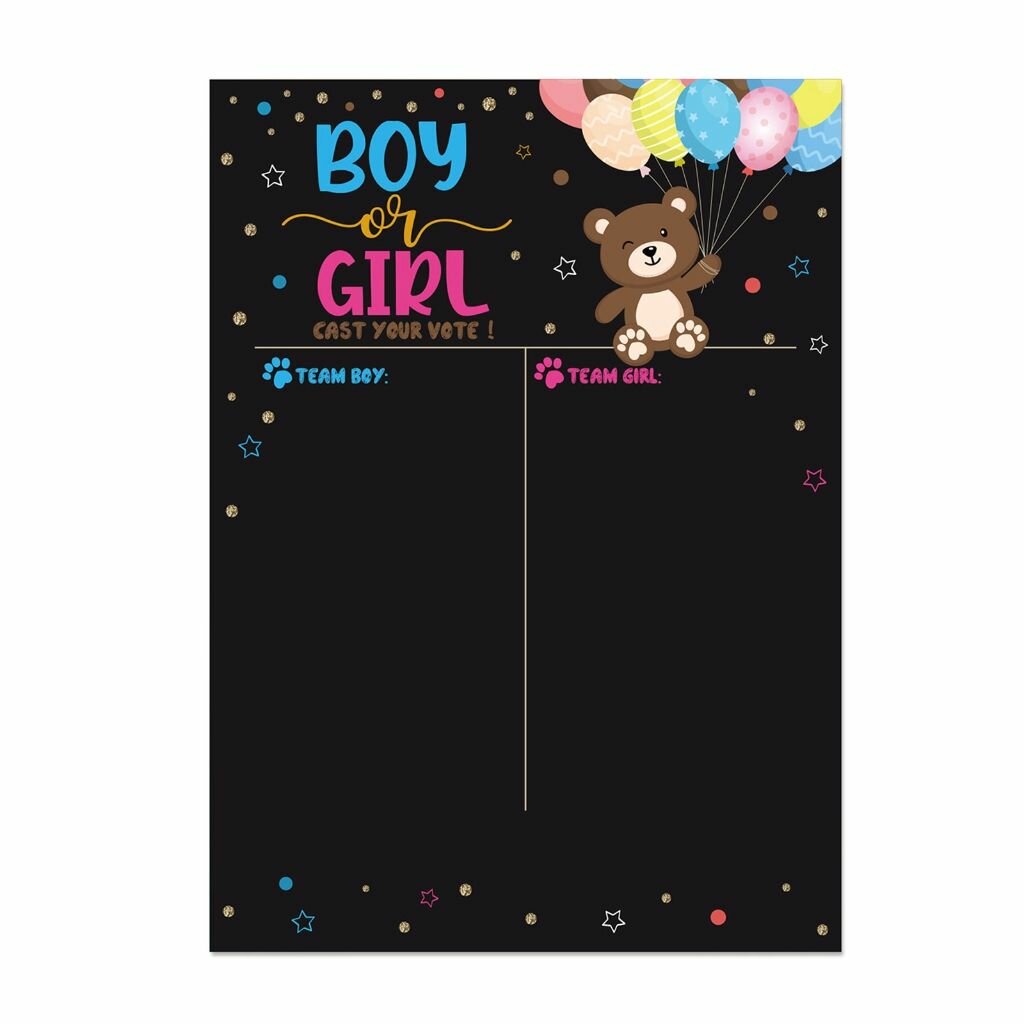 Постер для голосования на праздник раскрытия пола с наклейками