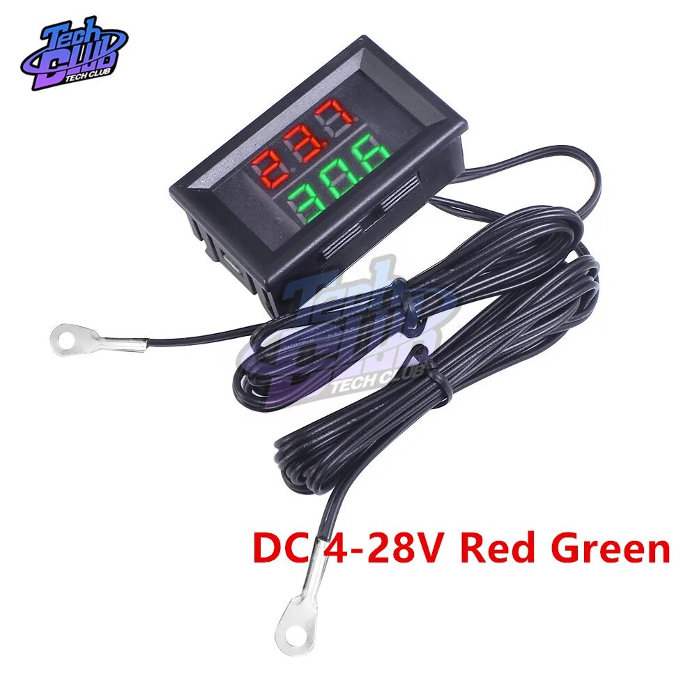 Цифровой вольтметр DC 4-28V Red Green 3 Bits
