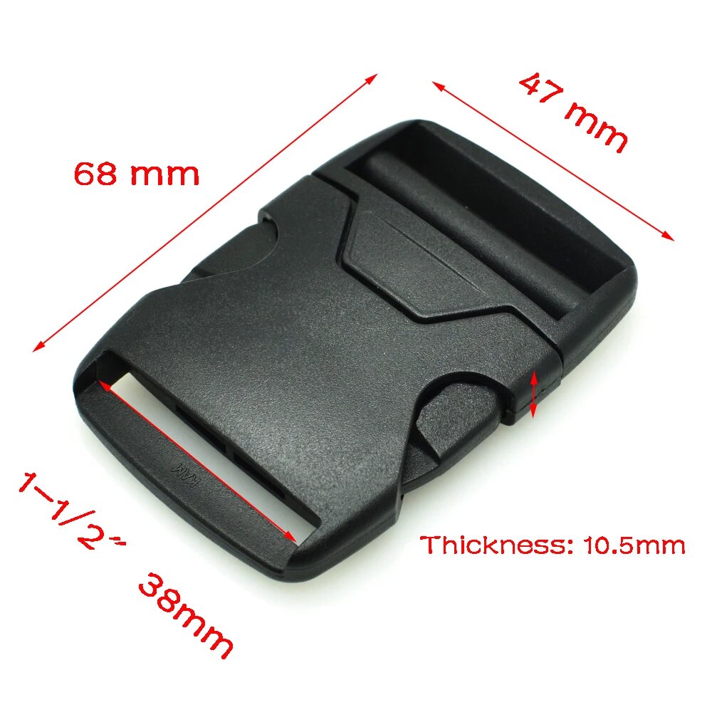 Пластиковые пряжки для рюкзака, набор из 10 штук Webbing Size 38mm