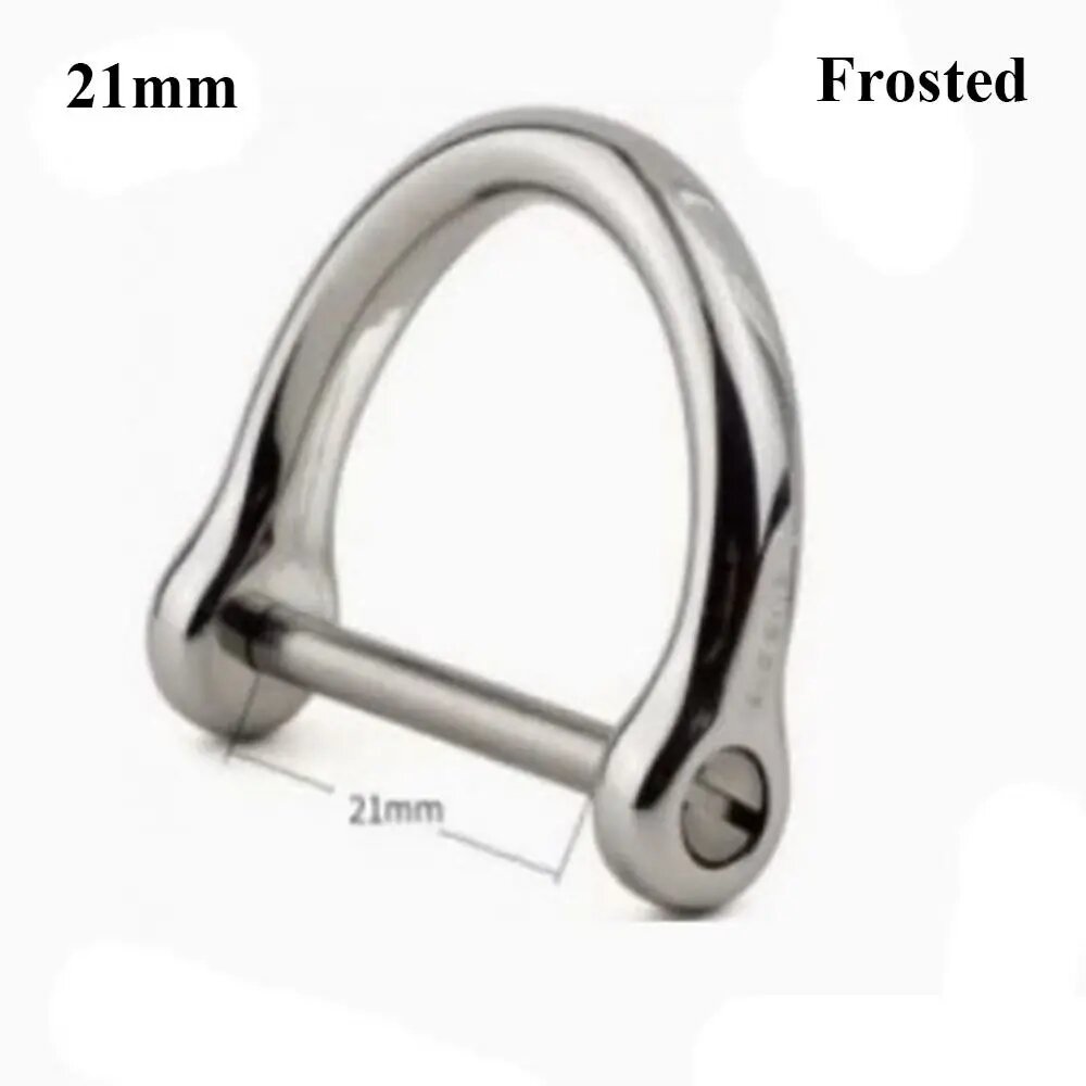 4 Styles 9mm/13mm/17mm/21mm Solid Carabiner Stainless Steel High Quality D Bow Staples Shackle Fob Ourdoor tool