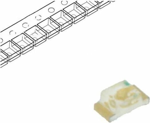 Светодиод REFOND RF-GNB191TS-CF LED SMD 0603 green 260,1000mcd 1.6x0.8x0.7mm 140 град. 2.6,3.4V 1 шт