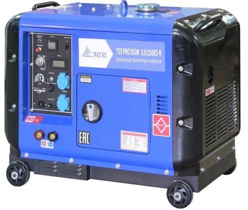 TSS PRO DGW 3.0/250ES-R / Сварочный генератор TSS PRO DGW 3.0/250ES-R [бензин, 2.8 кВт, 230, 12В, ба