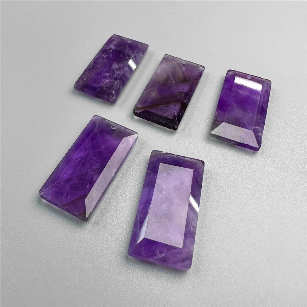 Подвески из натурального камня Rainagem лазурит, лабрадорит, Фиолетовый, 2 Pieces, NO.7 Amethyst