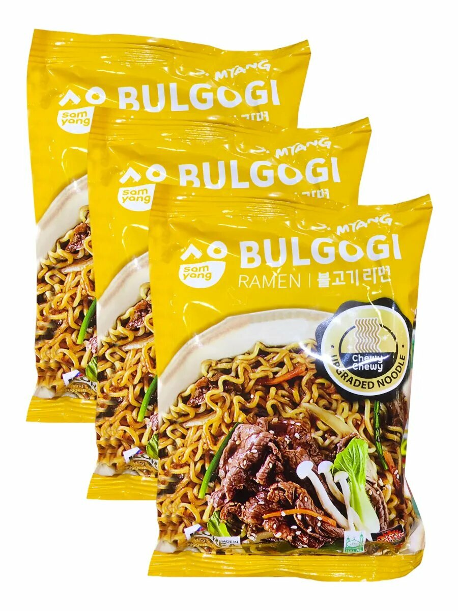 Лапша Jjajang Ramen со вкусом Бульгоги 80 г * 3 шт