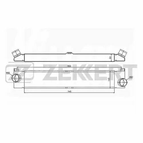 Патрубок радиатора Audi 80 III 78- 100 III 82- Seat Toledo 91- VW Golf I II 82- Jetta I II 82- ZEKKERT MK6001
