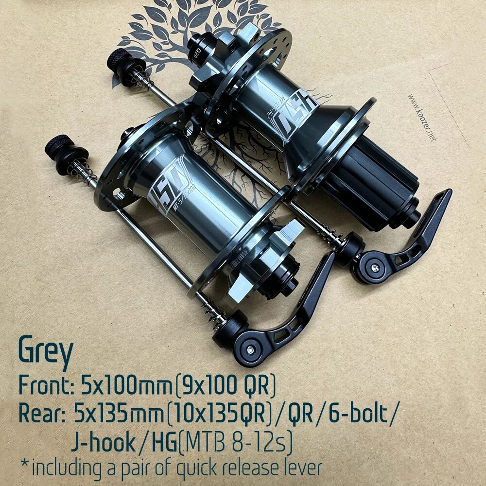 Koozer 450 Черные MTB ступицы 32 отверстия, 5x100/135 HG