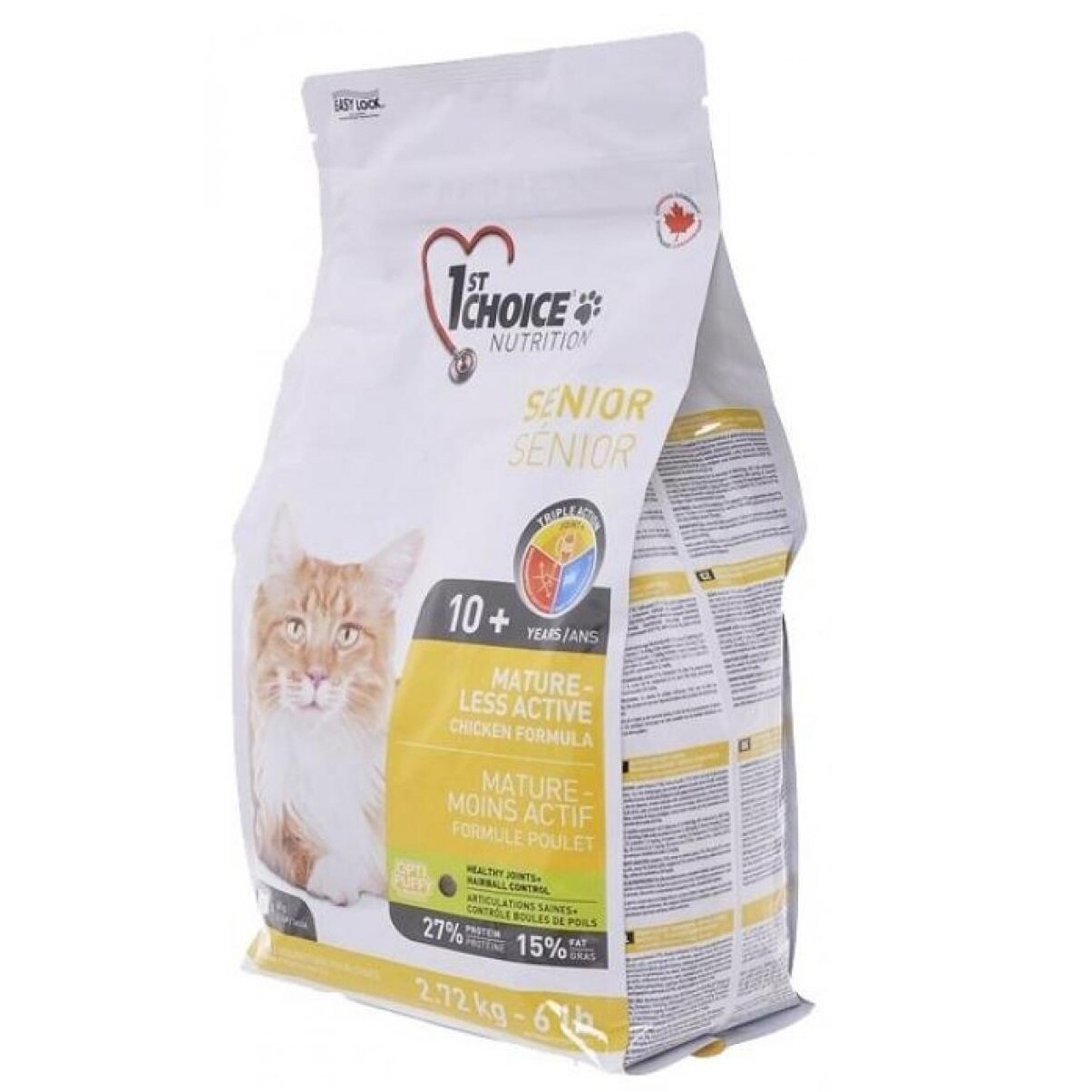 1st CHOICE корм для кошек Mature or Less Active 2.72кг цыпленок