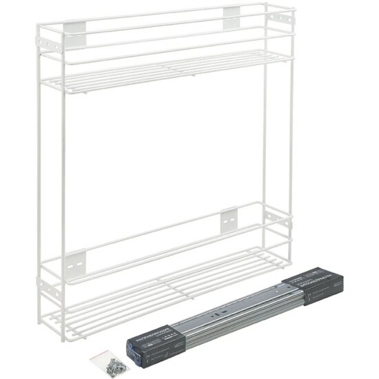 Бутылочница Lemax Prof 150 мм, с боковым креплением и доводчиком, белый (VK-02-150WT)