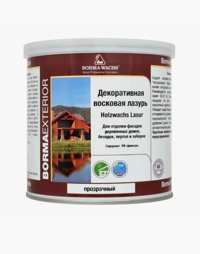 Декоративная восковая лазурь BORMA WACHS (1 л), цв. 132 (олива), шт