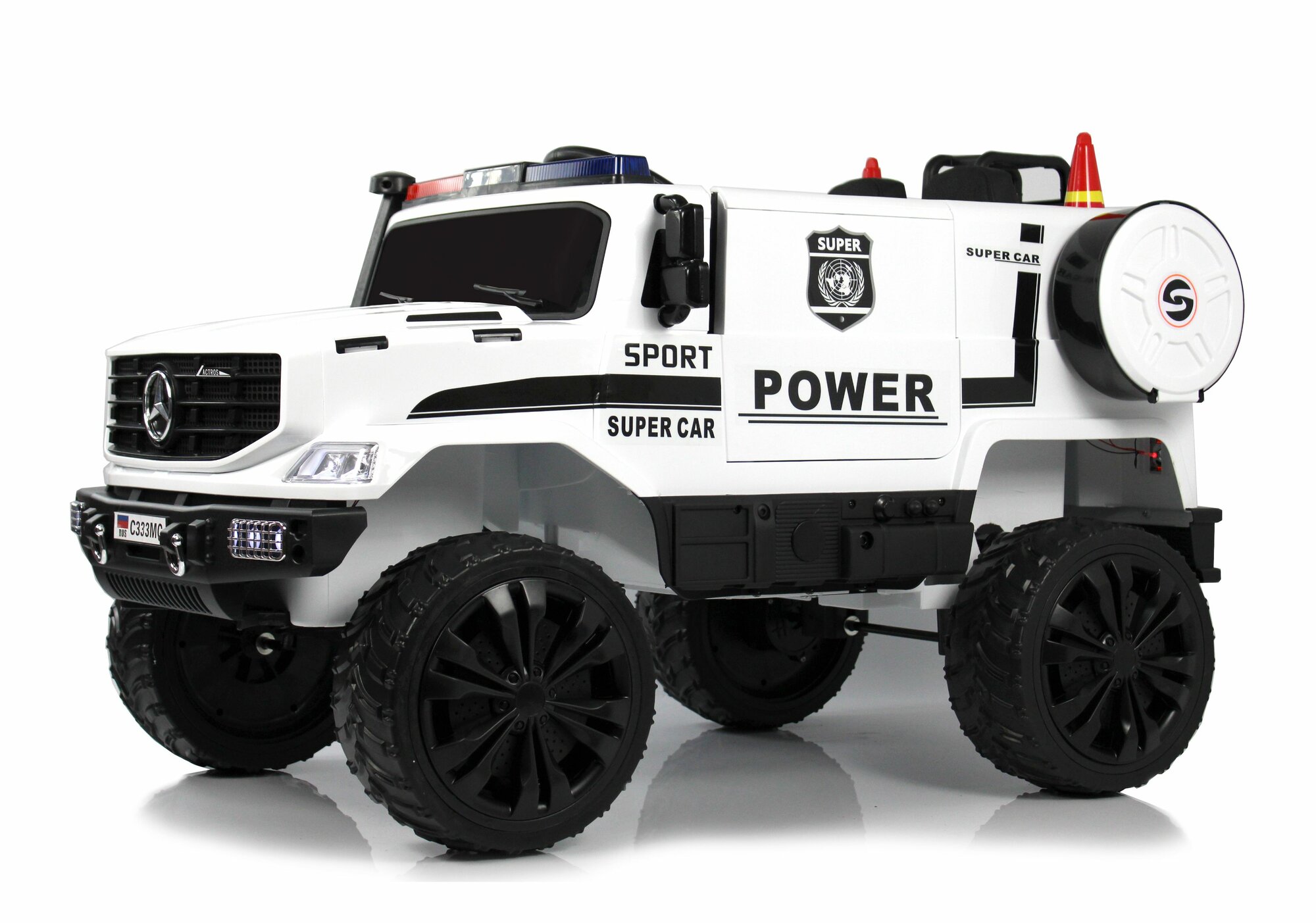 Детский электромобиль Rivertoys C333MC белый с дистанционным управлением