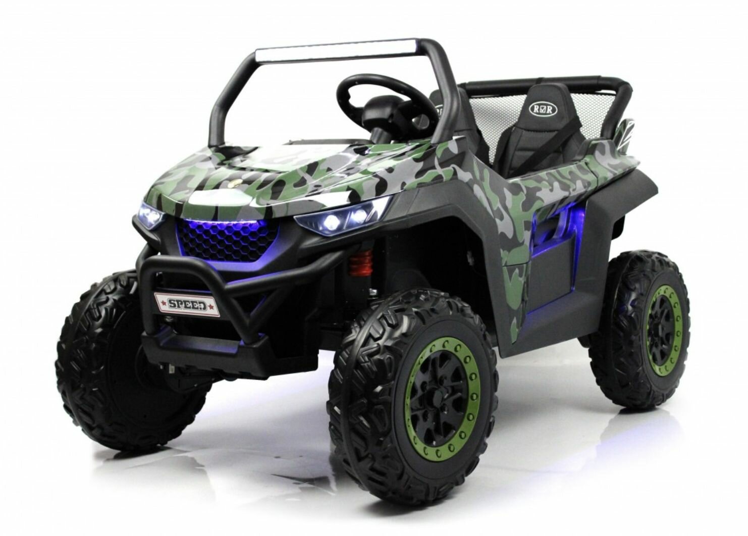 Детский электромобиль RiverToys T777TT 4WD зеленый камуфляж