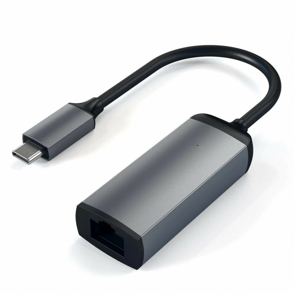 Адаптер Satechi Aluminium USB-C to Ethernet (ST-TCENM) серый