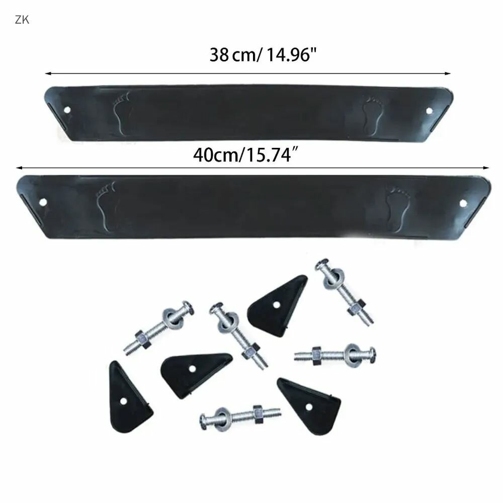 Детская коляска "Нескользящая подножка", нержавеющая сталь, лён, 38-40см