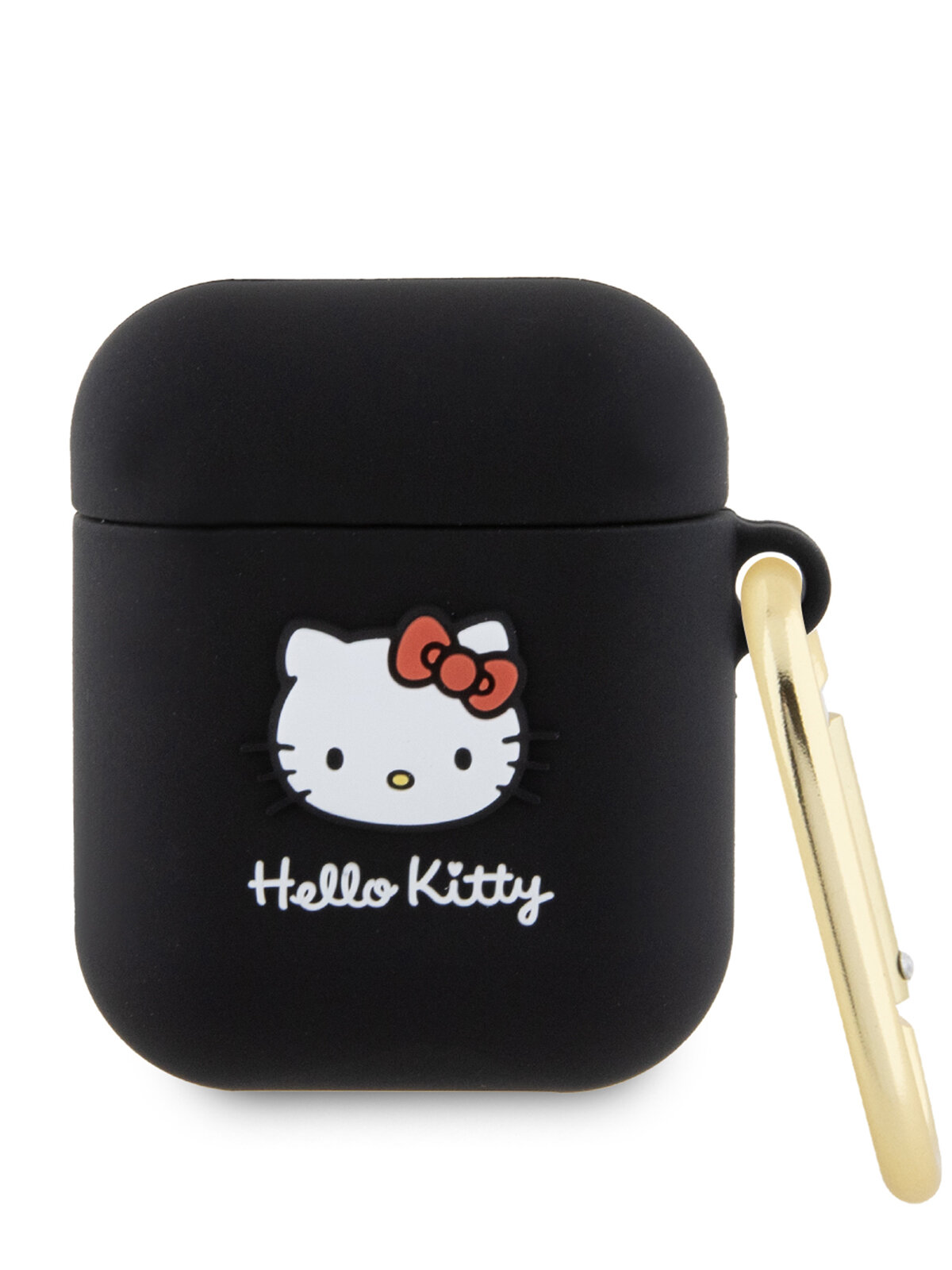 Hello Kitty силиконовый чехол для Airpods 1/2, 3D Rubber Kitty Head Black
