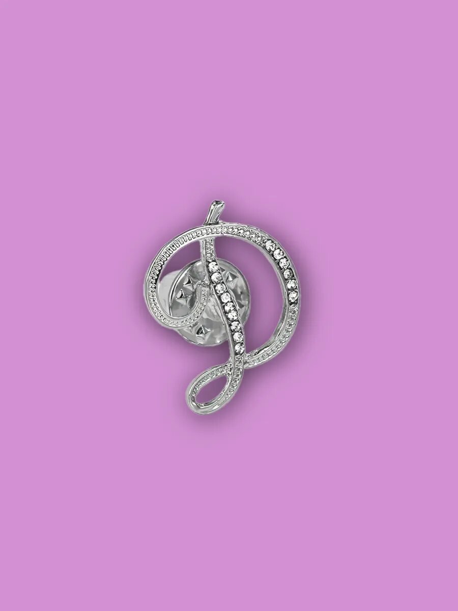 Брошь, фианит