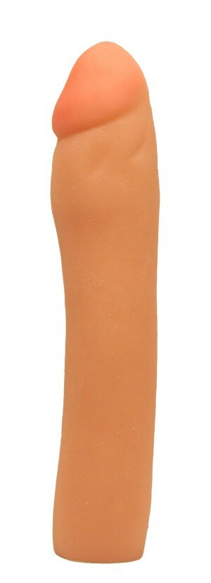 Фаллоудлинитель А-Полимер длина 18 см диаметр 3.5 см из кибер-кожи телесного цвета