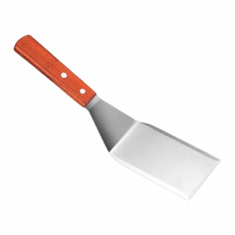 Стейк из нержавеющей стали, жареная лопатка, лопатка твердой древесины, квадратная дырявая ручка