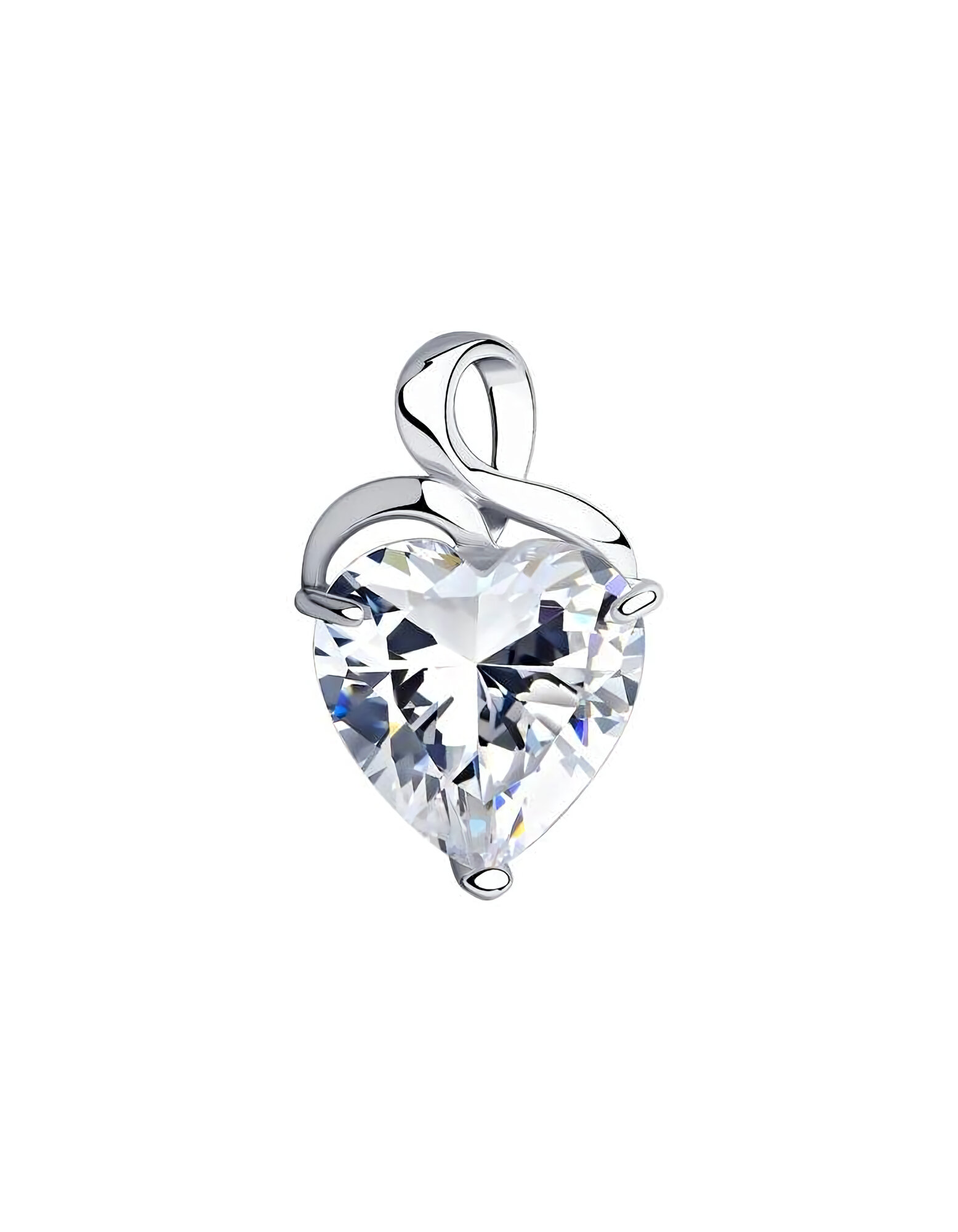 Подвеска, серебро, 925 проба, родирование, фианит