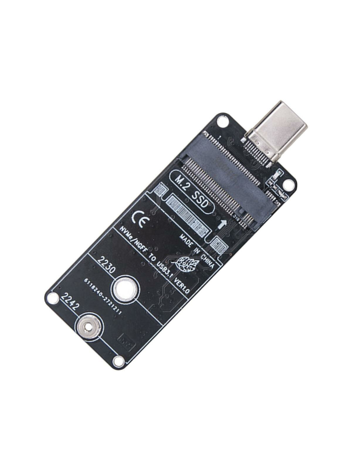 M.2 to USB 3.1 Type C Converters M.2 NVMe NGFF SSD Adapter Card 1000MB/s 2230 to Type C/2242 to Type C/2242 to Type A