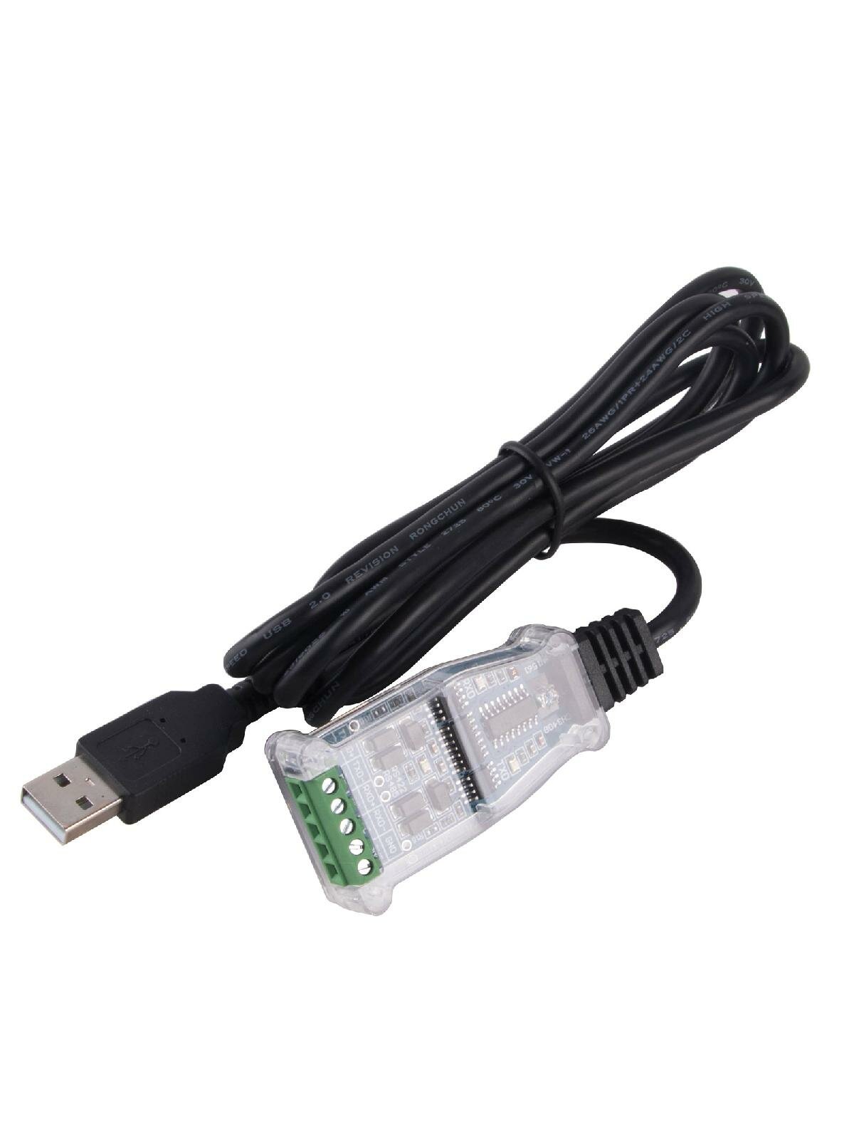 USB to RS485 Serial Module Adapter Cord with FT232RL Chip USB to Serial Terminal Block Converter Communication Cable