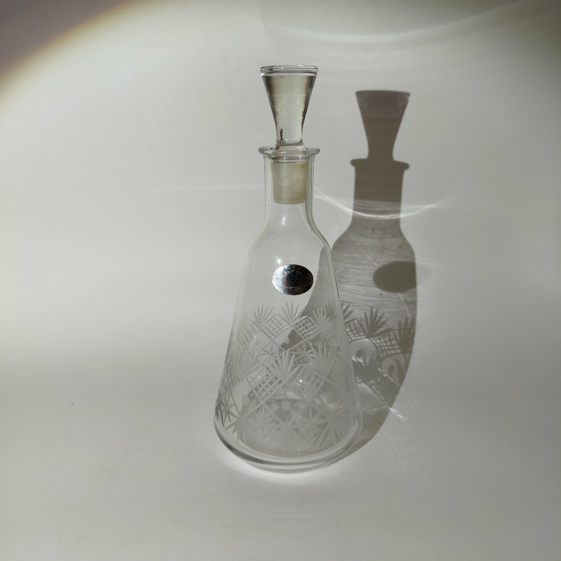 Графин/штоф с резным декором, хрусталь, алмазная грань