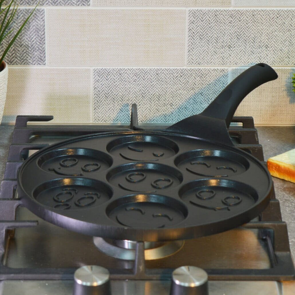 Сковорода для оладий, быстрая готовка, 26см, черный цвет, антипригарное покрытие, индукционное дно