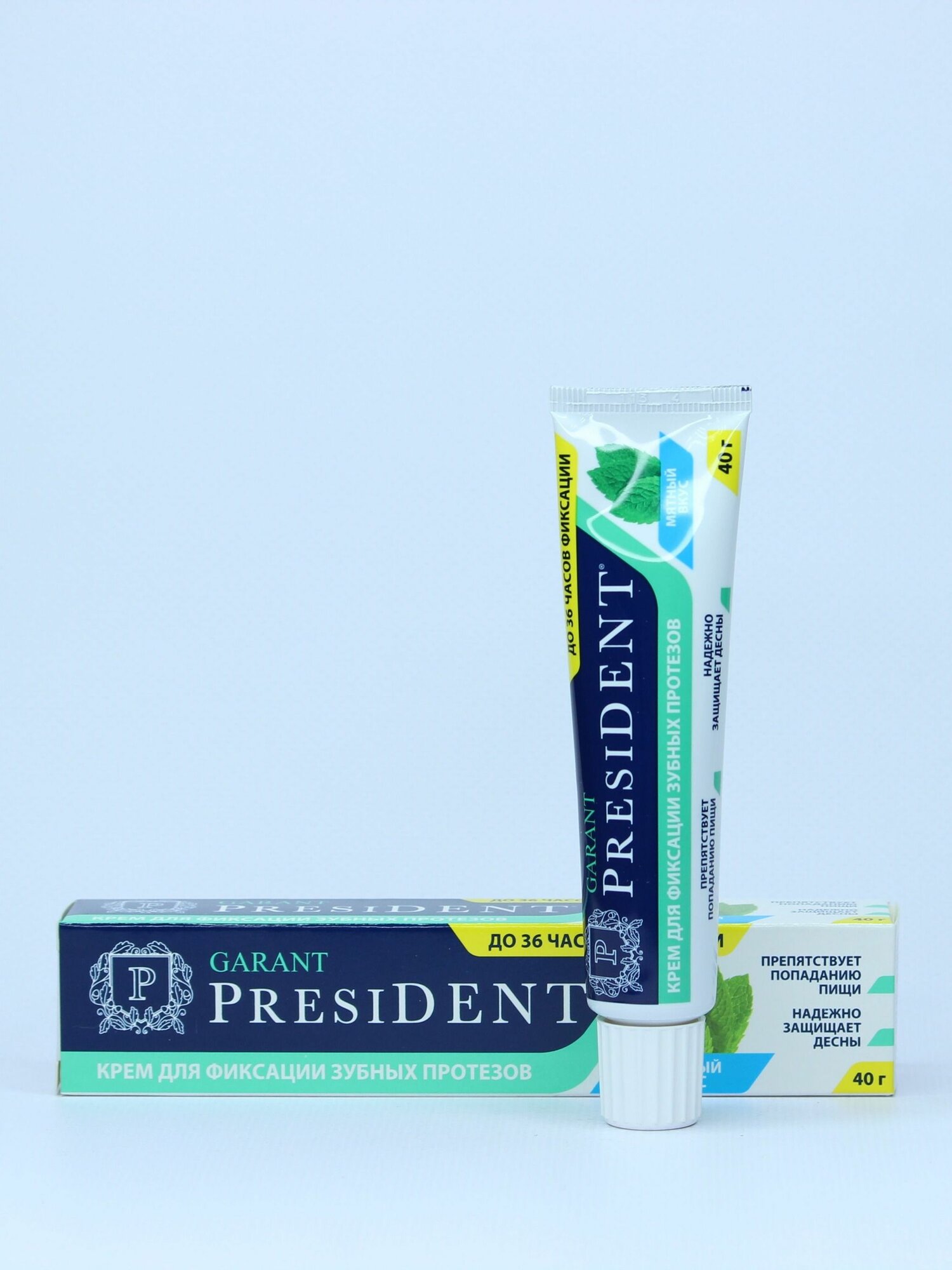 PresiDENT крем для фиксации протезов Garant мятный вкус, 40 мл