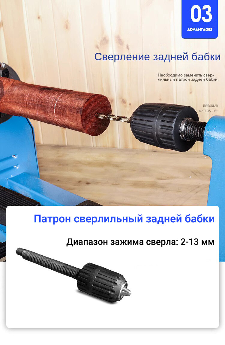 Сверлильный патрон, патрон, Для модификации задней бабки 14-дюймового токарного станка по дереву