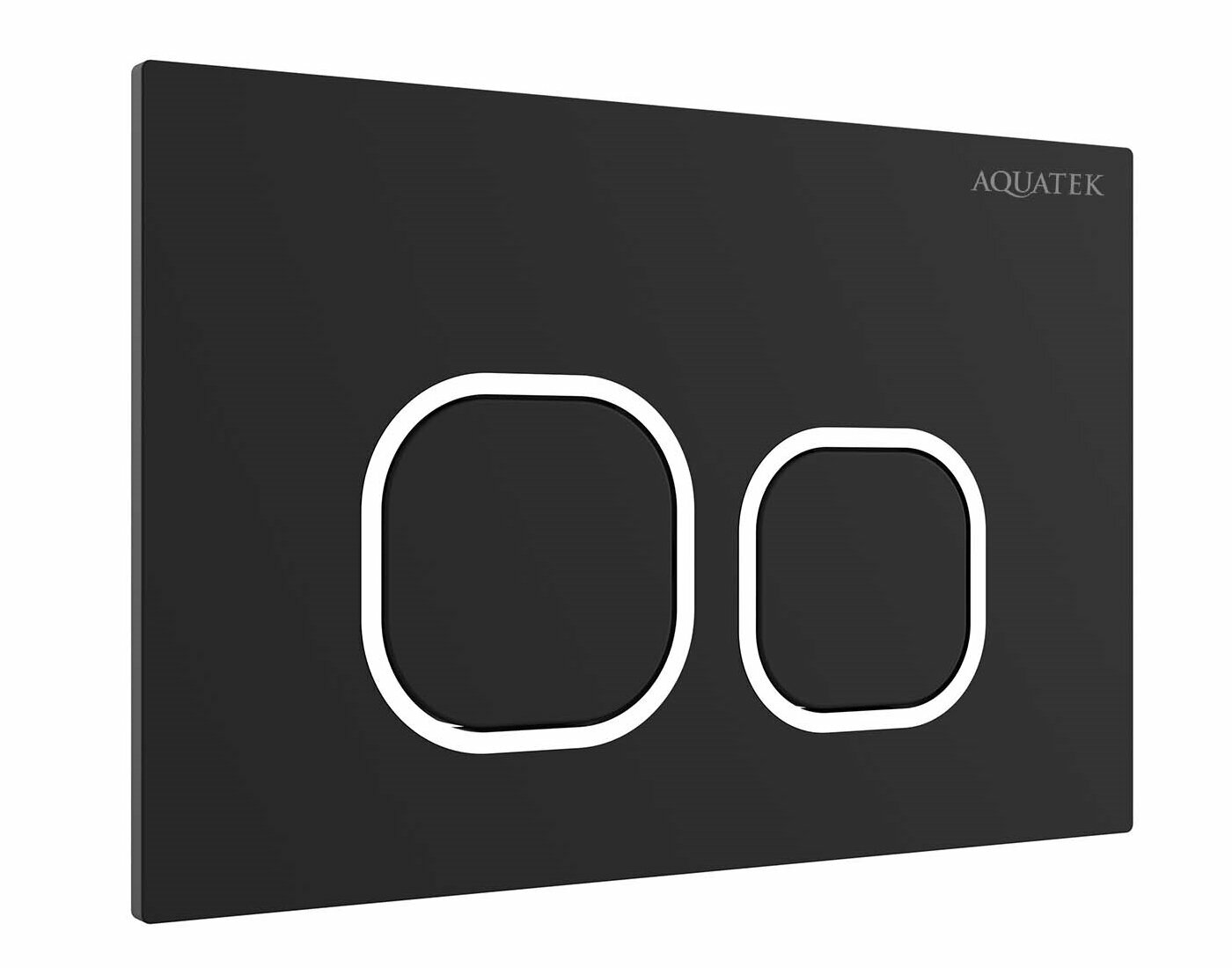 Панель смыва Aquatek клавиши квадрат, 162x244, ободок хром, матовый чёрный KDI-0000059