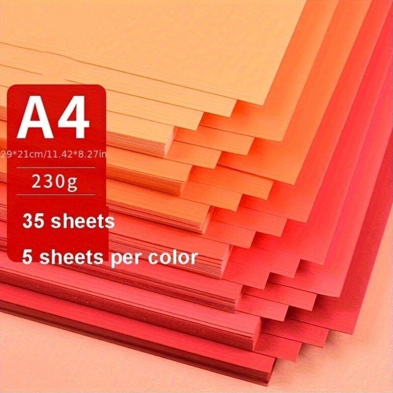 Цветная картонная бумага OBESTDA 35 листов