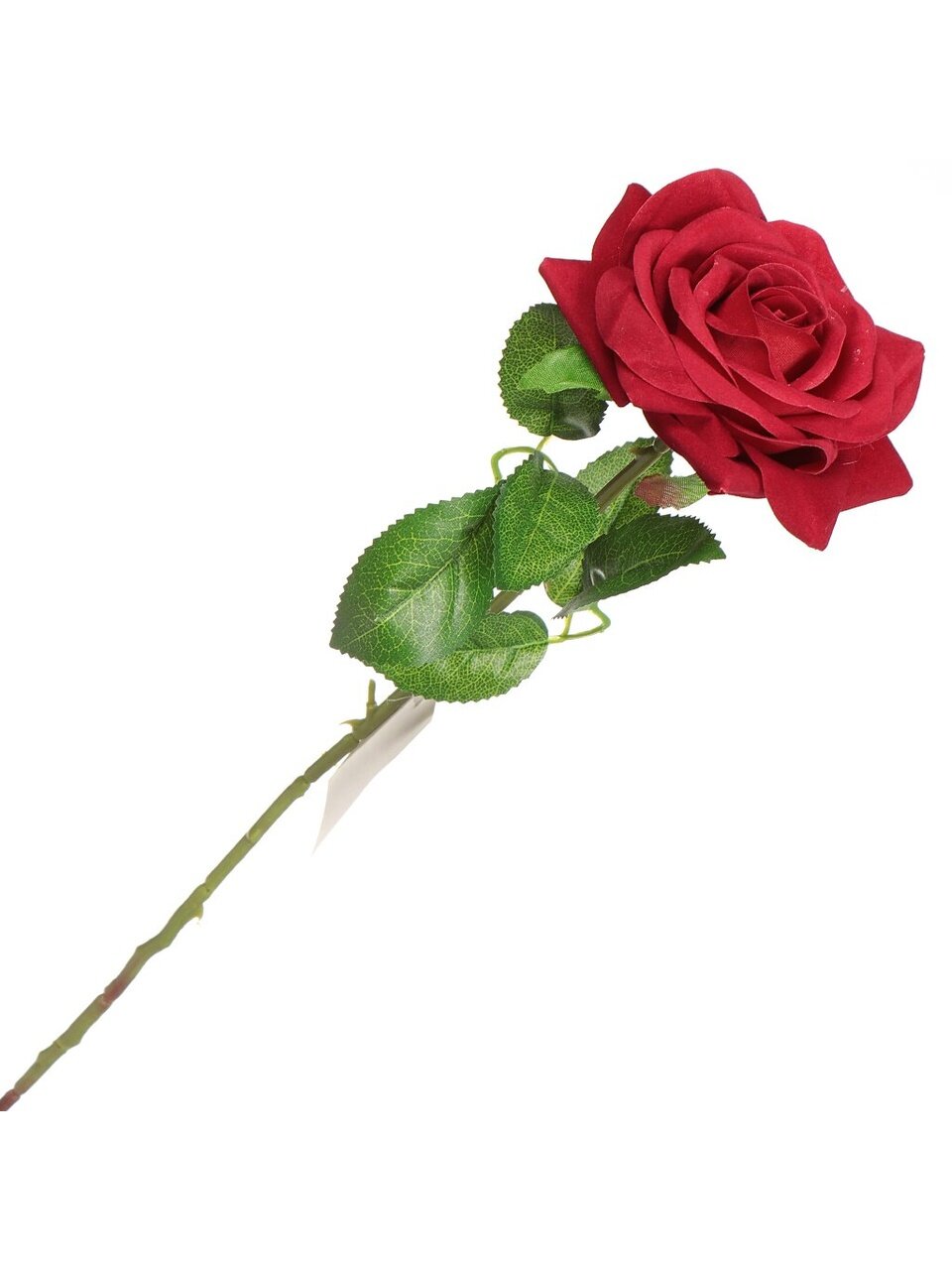 Цветок искусственный декоративный Роза раскрытая, 56 см, бордовый, Y3-1544