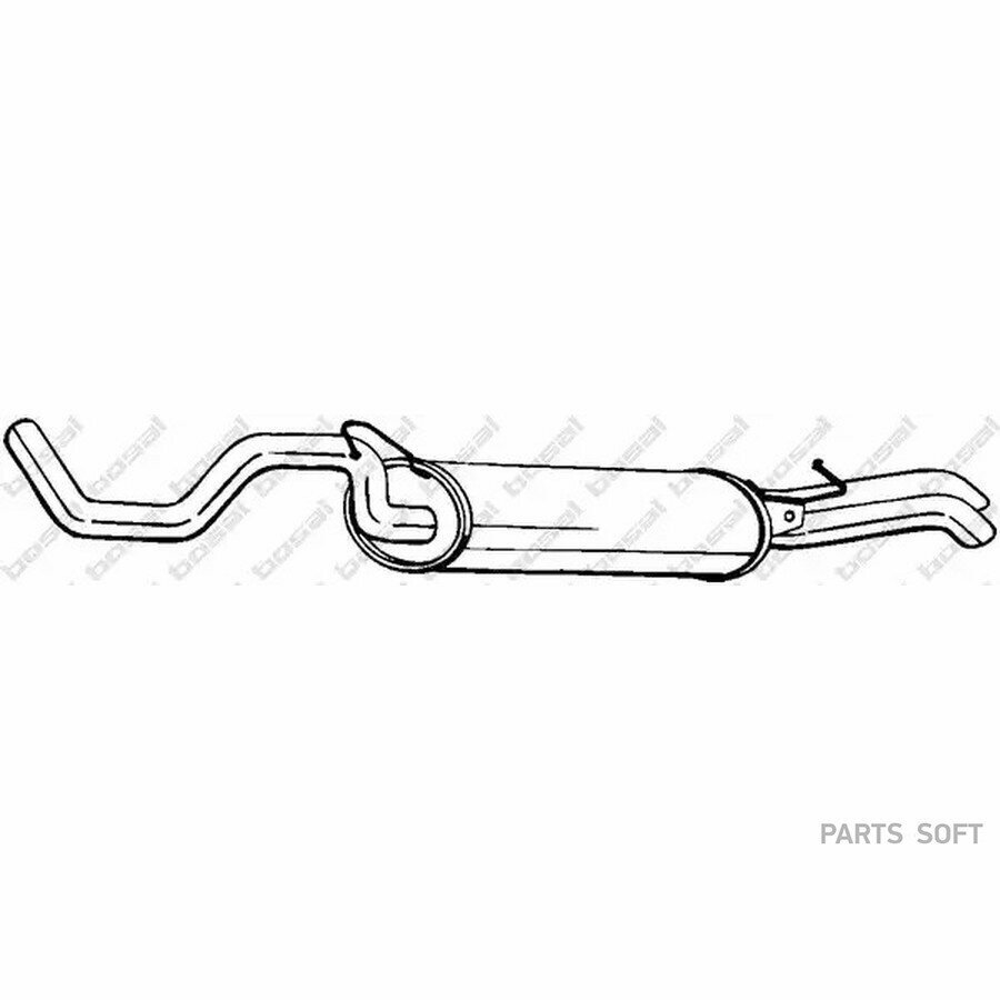 Глушитель задний (V.W. GOLF IV 99-05 ) от официального дистрибьютора, BOSAL, артикул 281227