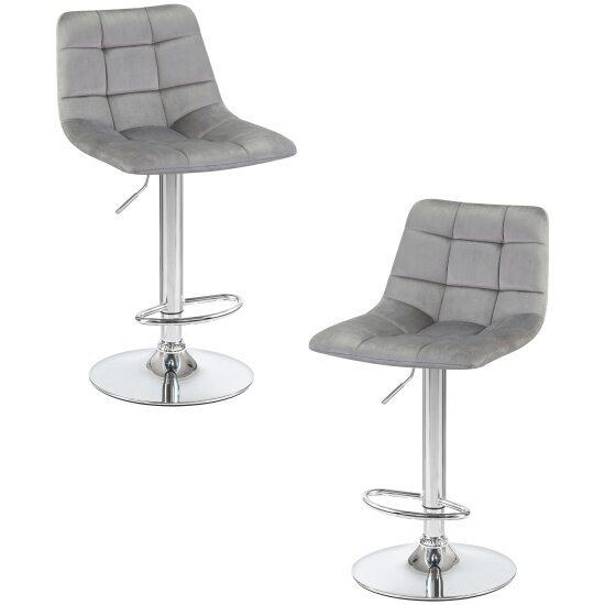 Стул барный Dobrin TAILOR (серый велюр (MJ9-75))(2 шт/уп)