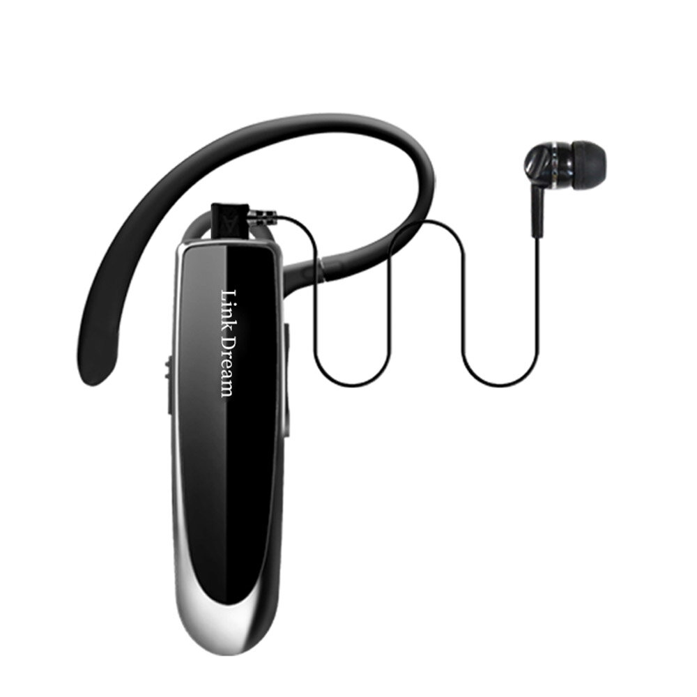 LINK DREAM LC-B41 Наушники Bluetooth 4.1 Вкладыши Беспроводные Наушники с Микрофоном Наушники для Деловых Переговоров, 1 Шт, Черный/Белый, Батарея 260mAh, Время Разговора/Музыки 24 часа, Диапазон 10м, Адаптивные Проволоки, Вес 13г