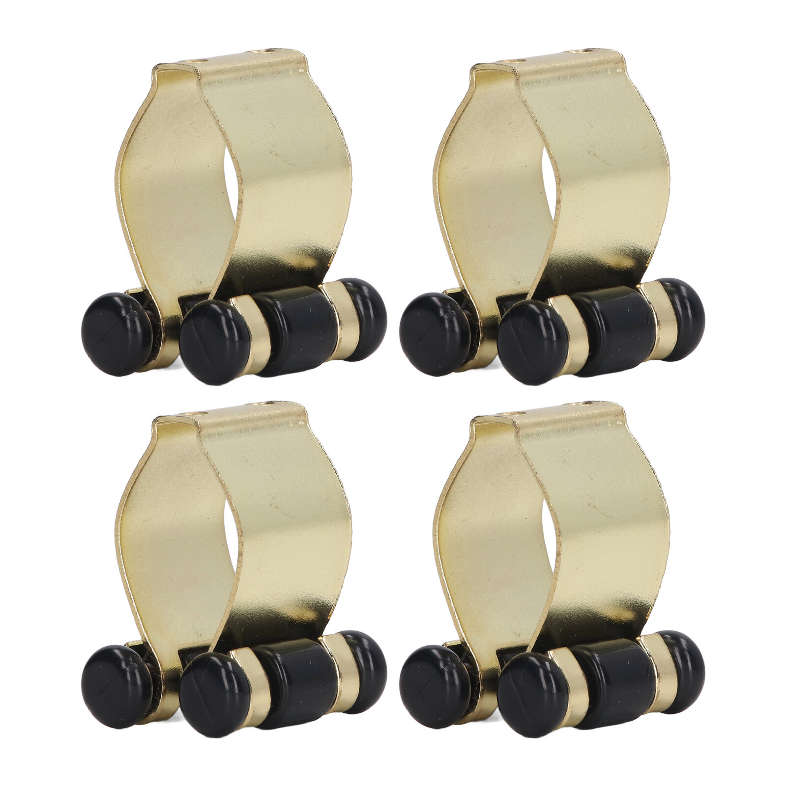 4Pcs Billiards Pool Cue Clip Wall Mount Metal Iron Stick Holder Rack for Fishing Rod Gold
