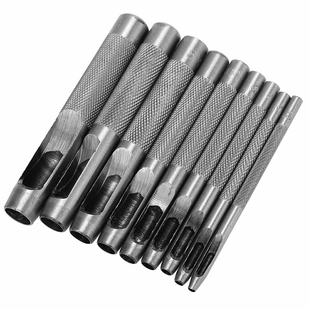 2.5-10mm Leather Hollow Punch, Hardness Leathercraft for Clothing Handbags