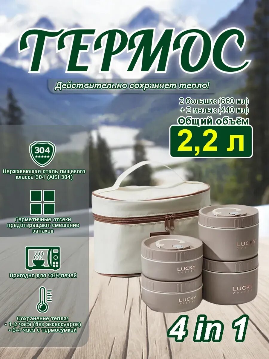 Комплект премиум термосов для еды