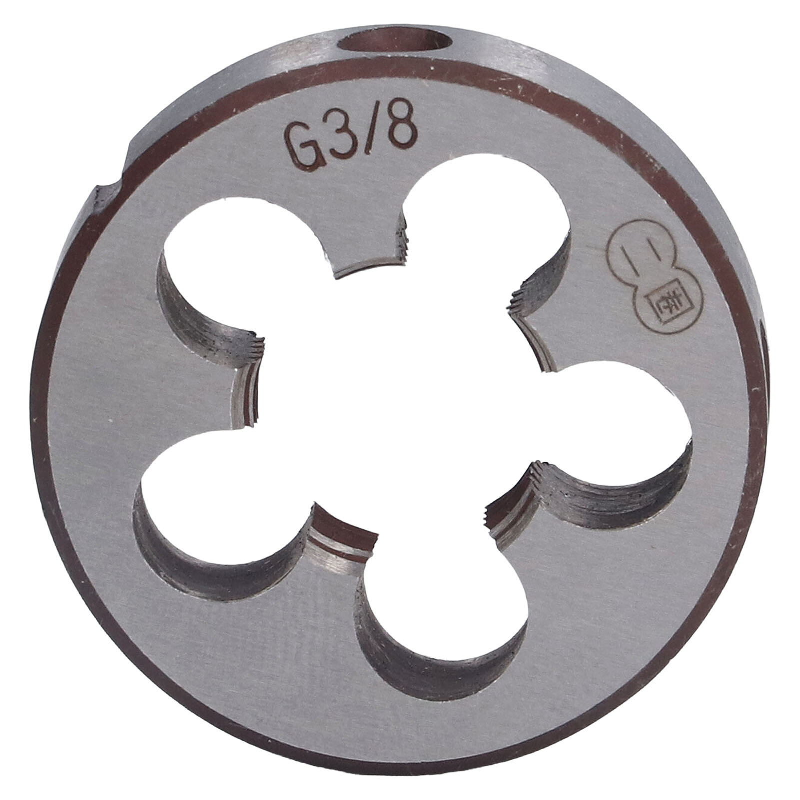 Инструмент для нарезания цилиндрической резьбы G3/8 из легированной стали с 5 стружечными отверстиями