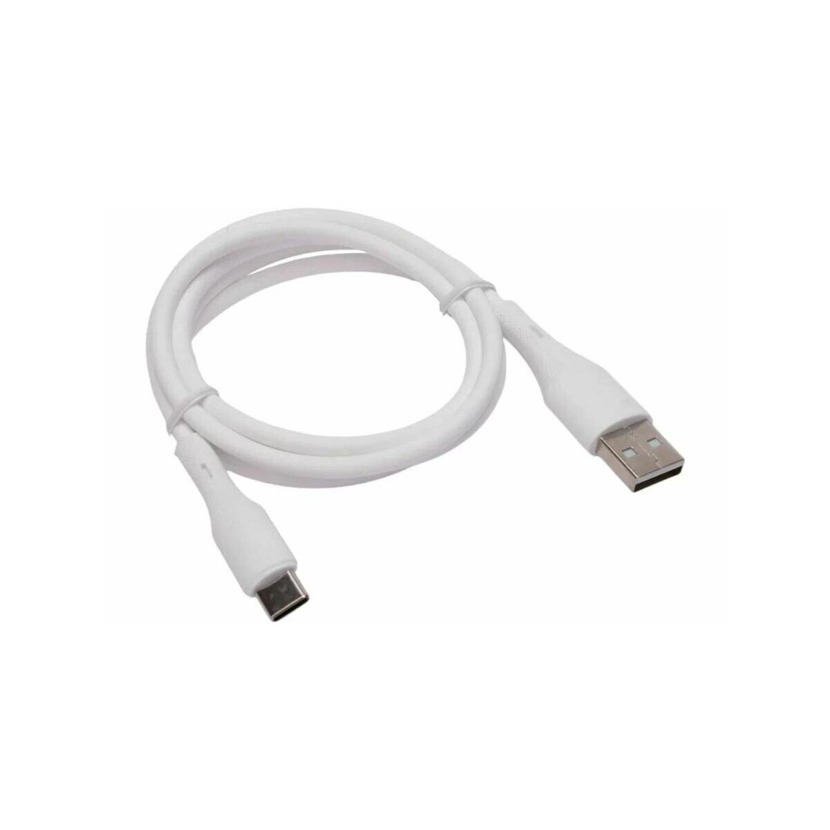 CC-USB2S-AMCM-1M-W Кабель USB2.0 Cablexpert CC-USB2S-AMCM-1M-W AM/Type-C, 3А, 18Вт, QC3.0, силиконовый, медь, 1м, белый