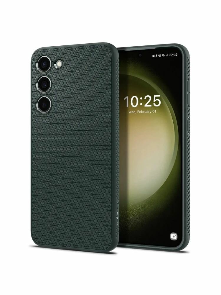 Чехол SPIGEN для Samsung Galaxy S23, Liquid Air, ACS05713, противоударный, с защитой камеры, зеленый