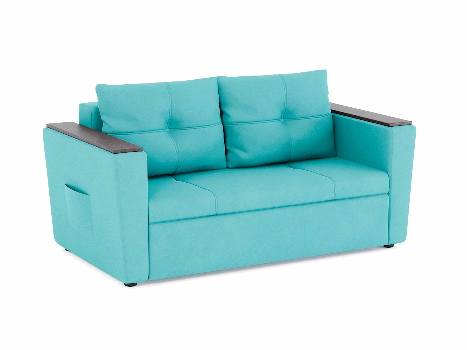 Диван - кровать Дубай Майами, трехсекционная еврокнижка, 175*90*96, велюр Зара Азур 48