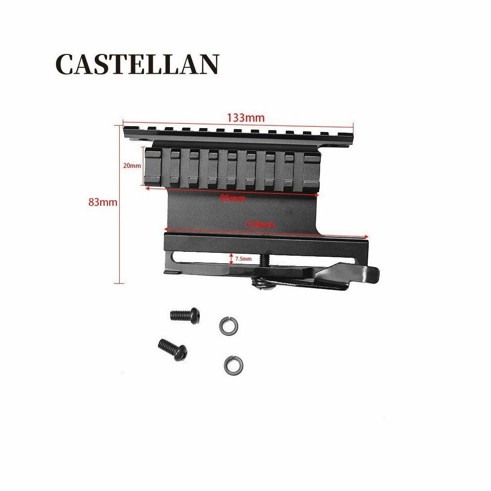 Боковое крепление быстросъёмное, ласточкин хвост, боковой кронштейн с планками Weaver / Picatinny на , СКС, Сайга